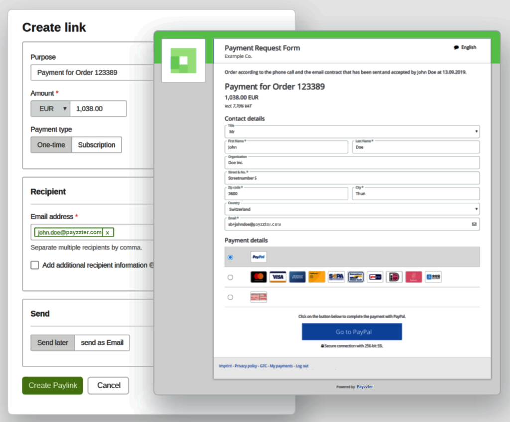 Pay Links - Payzzter