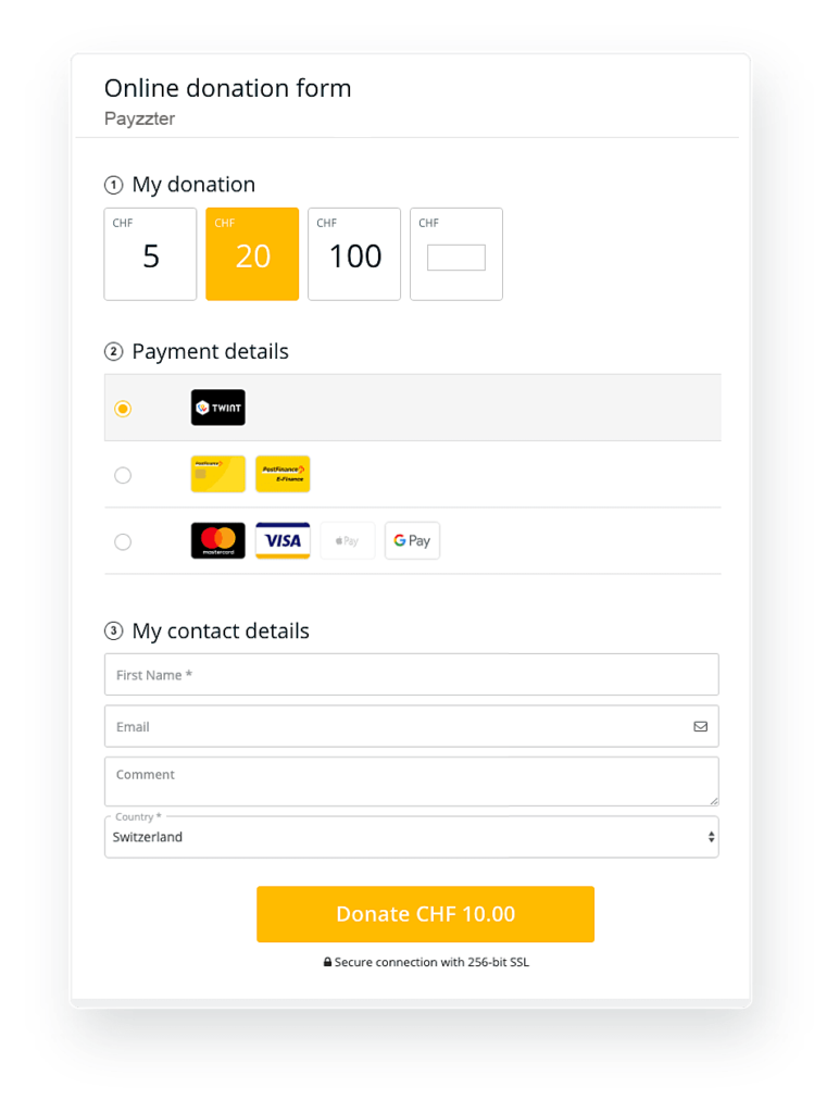 Donation - Payzzter